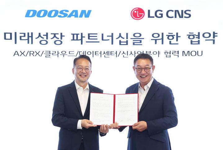 LG CNS, Doosan partner in AI, robotics, data centers
