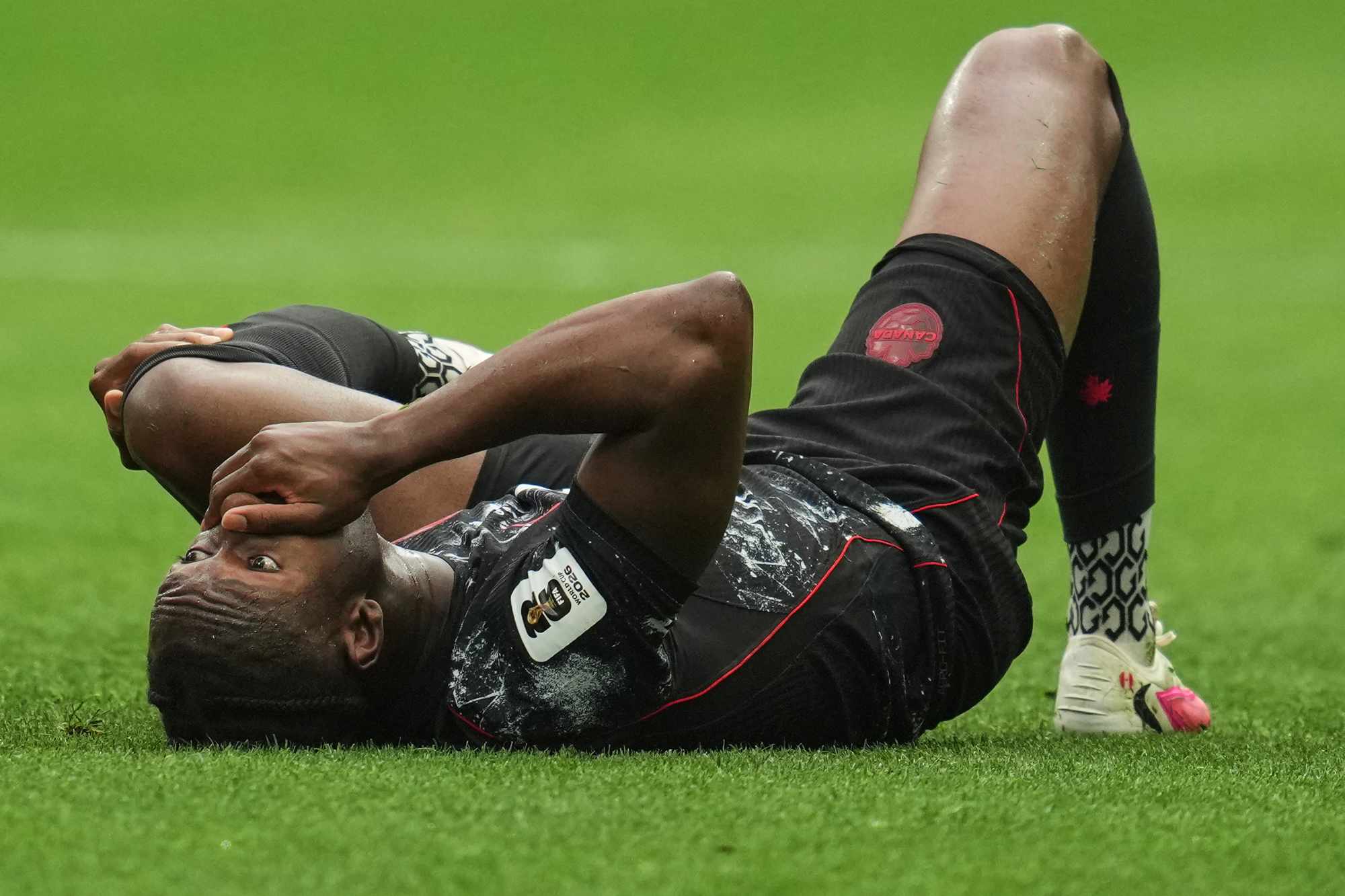 Canada's Ismaël Koné exits World Cup game on stretcher with broken leg ...