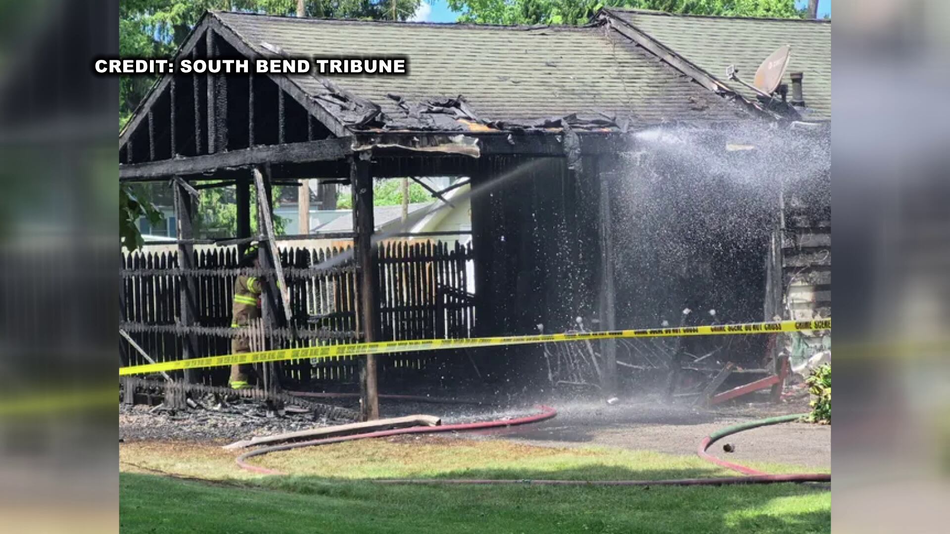 Man in critical condition after being pulled from burning home in LaPorte