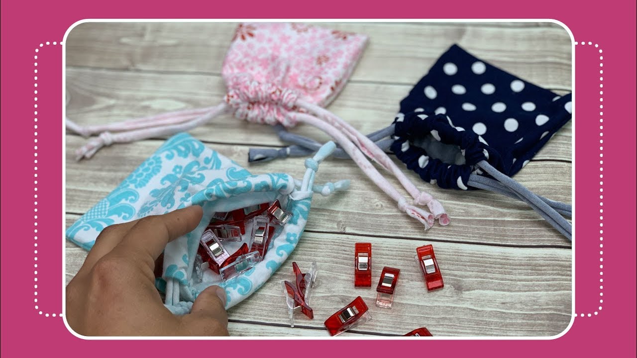 Easy drawstring pouch - day 4 of 12 days of last minute DIY gifts