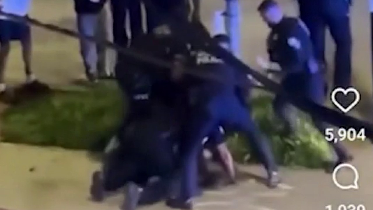 Atlanta police internal investigation: Officers on camera kicking man
