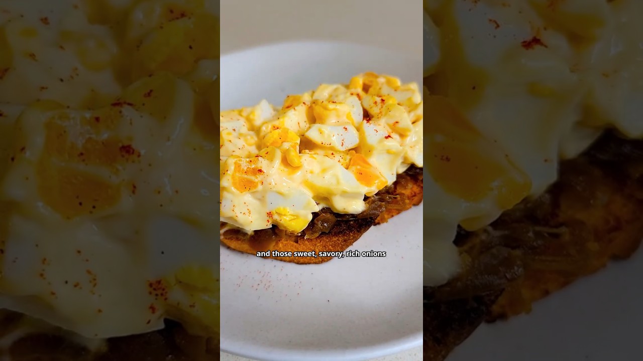 Egg salad toast, but make it gourmet