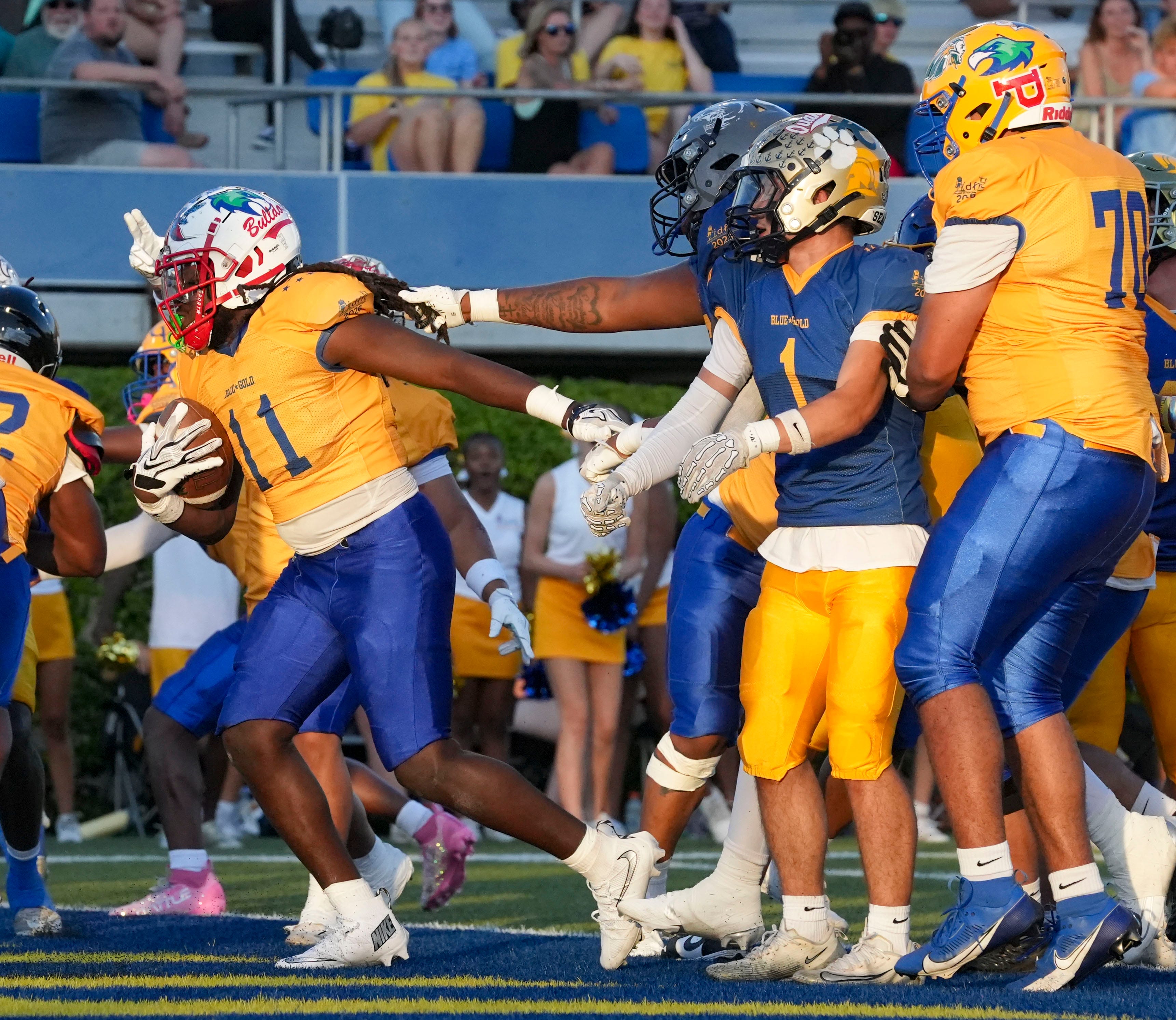 Gold prevails over blue as interception decides DFRC all-star game