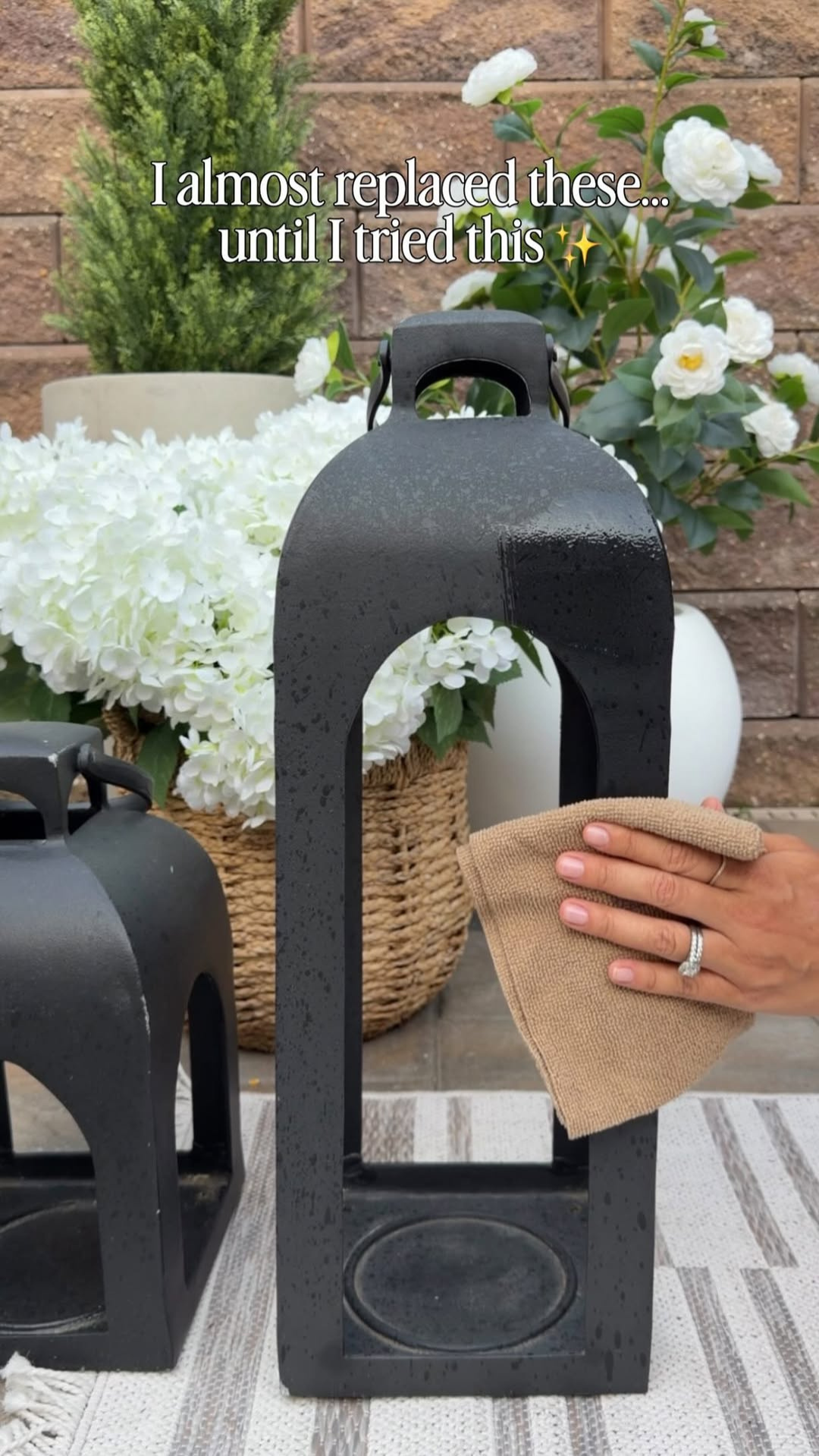 Restoring the look of weathered outdoor decor