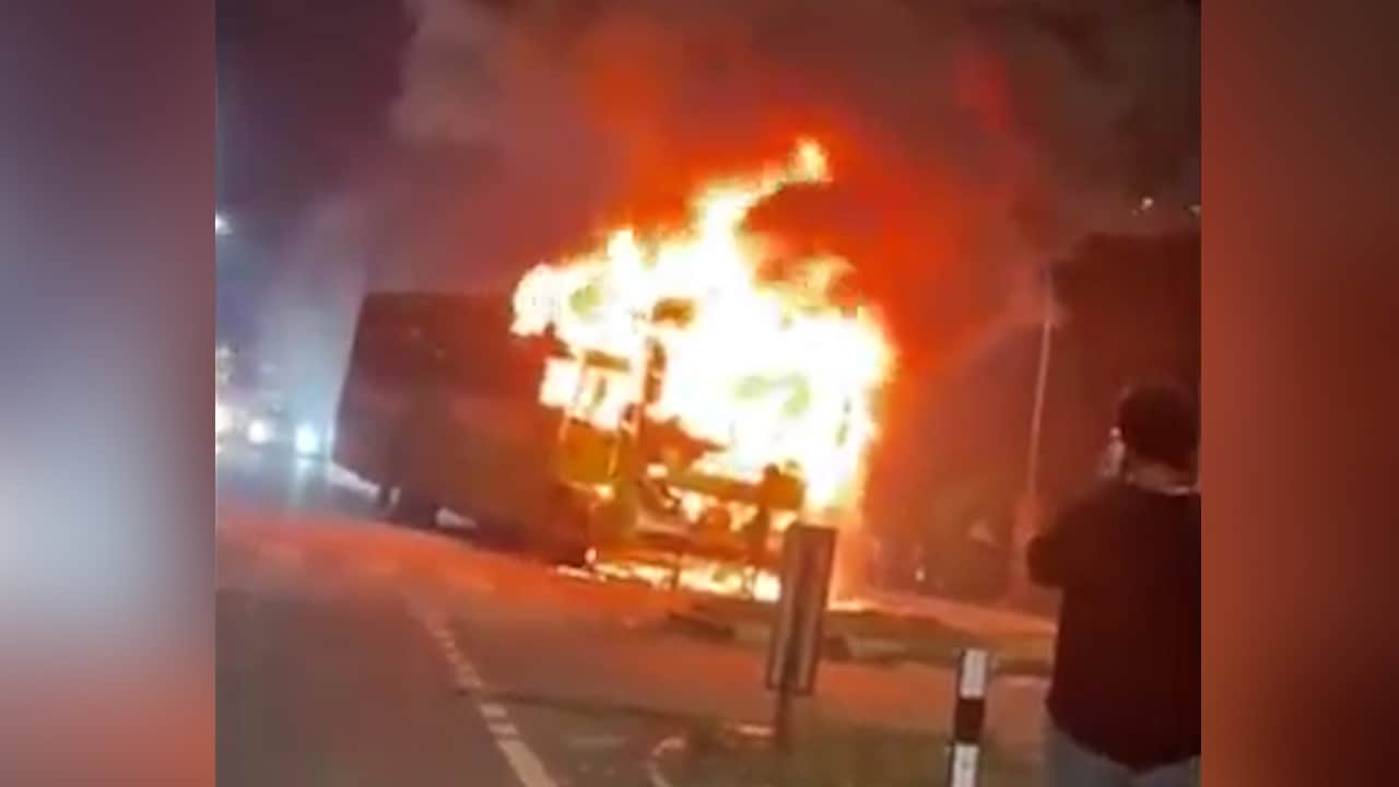 Sleeper bus catches fire in Andhra Pradesh, 35 passengers escape unhurt