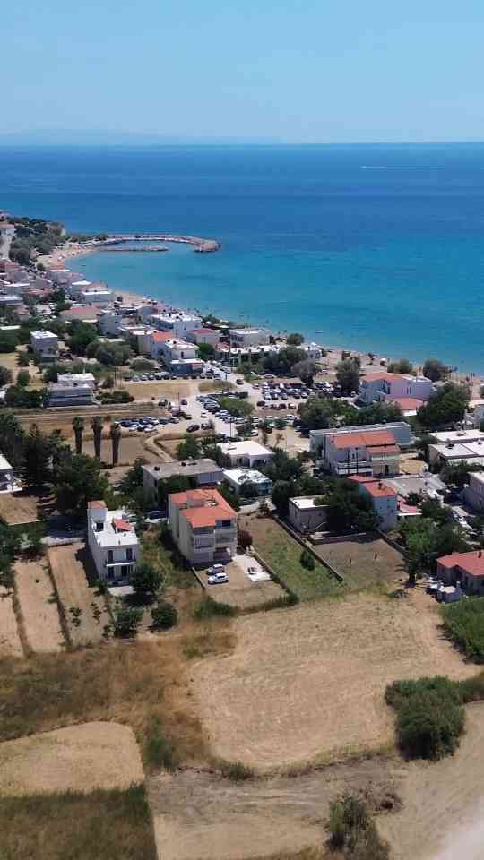 Explore Komi Chios with stunning aerial beach footage