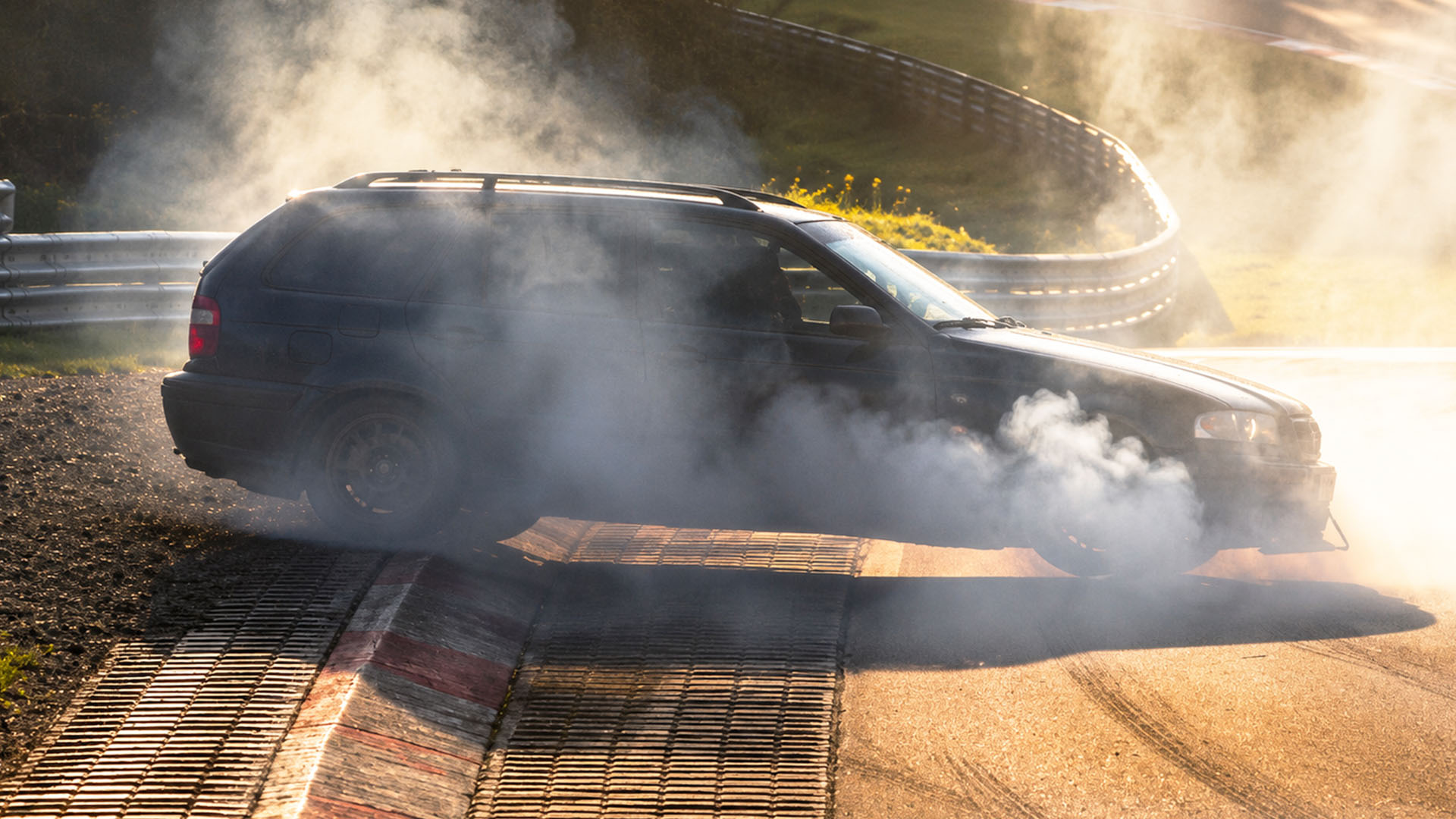 Close calls and dramatic saves keep drivers on edge