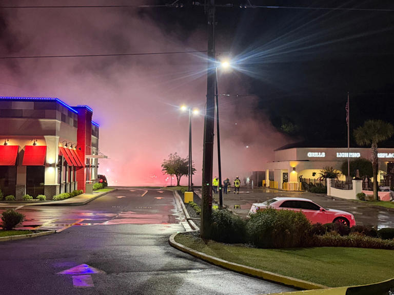 Fire erupts in chemical storage area behind Hollywood Outdoor Living in ...