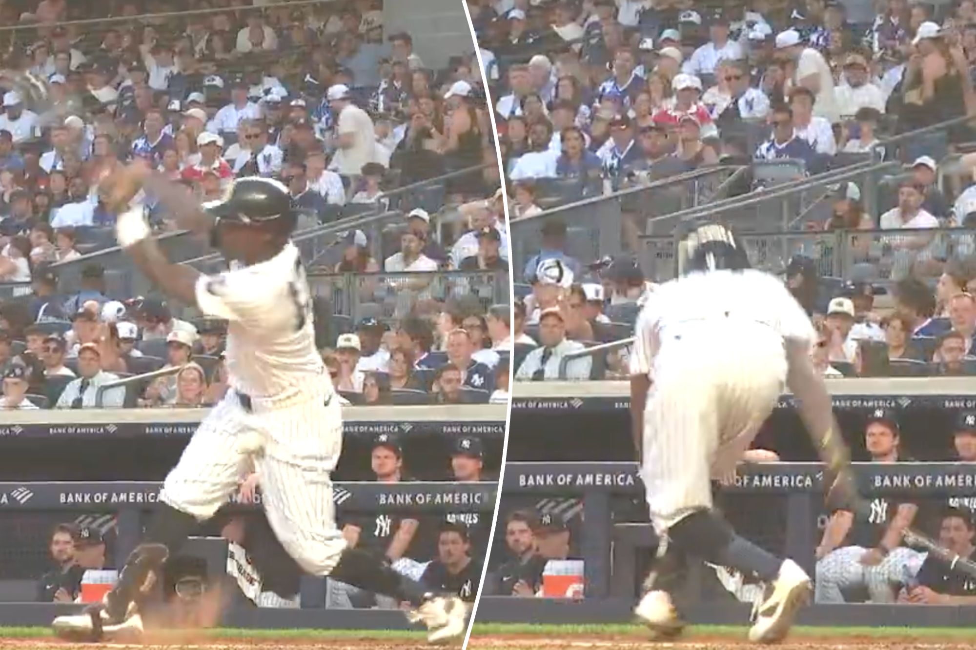 Jazz Chisholm Jr. exits after fouling ball off groin in brutal Yankees ...