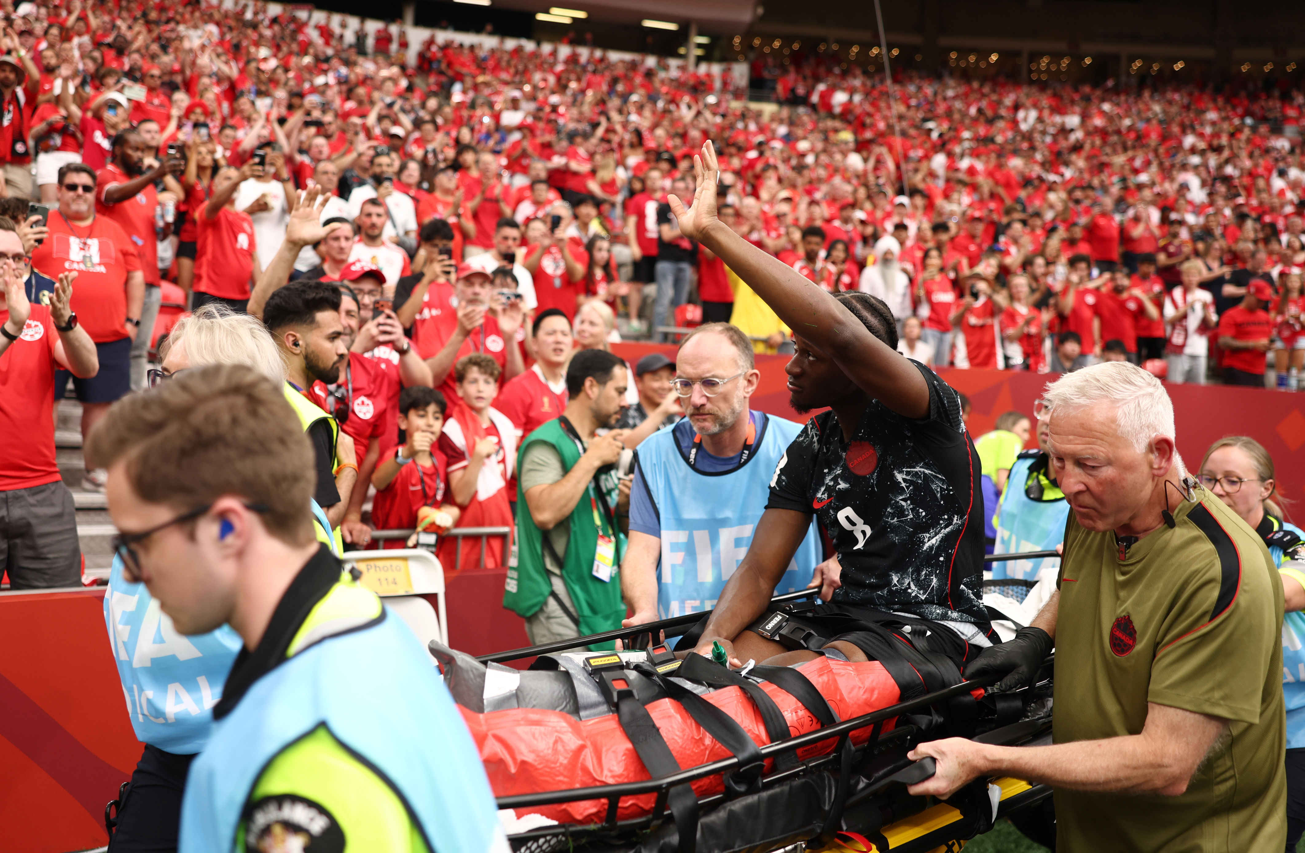 2026 World Cup: Canada's Ismaël Koné stretchered off with potential leg ...