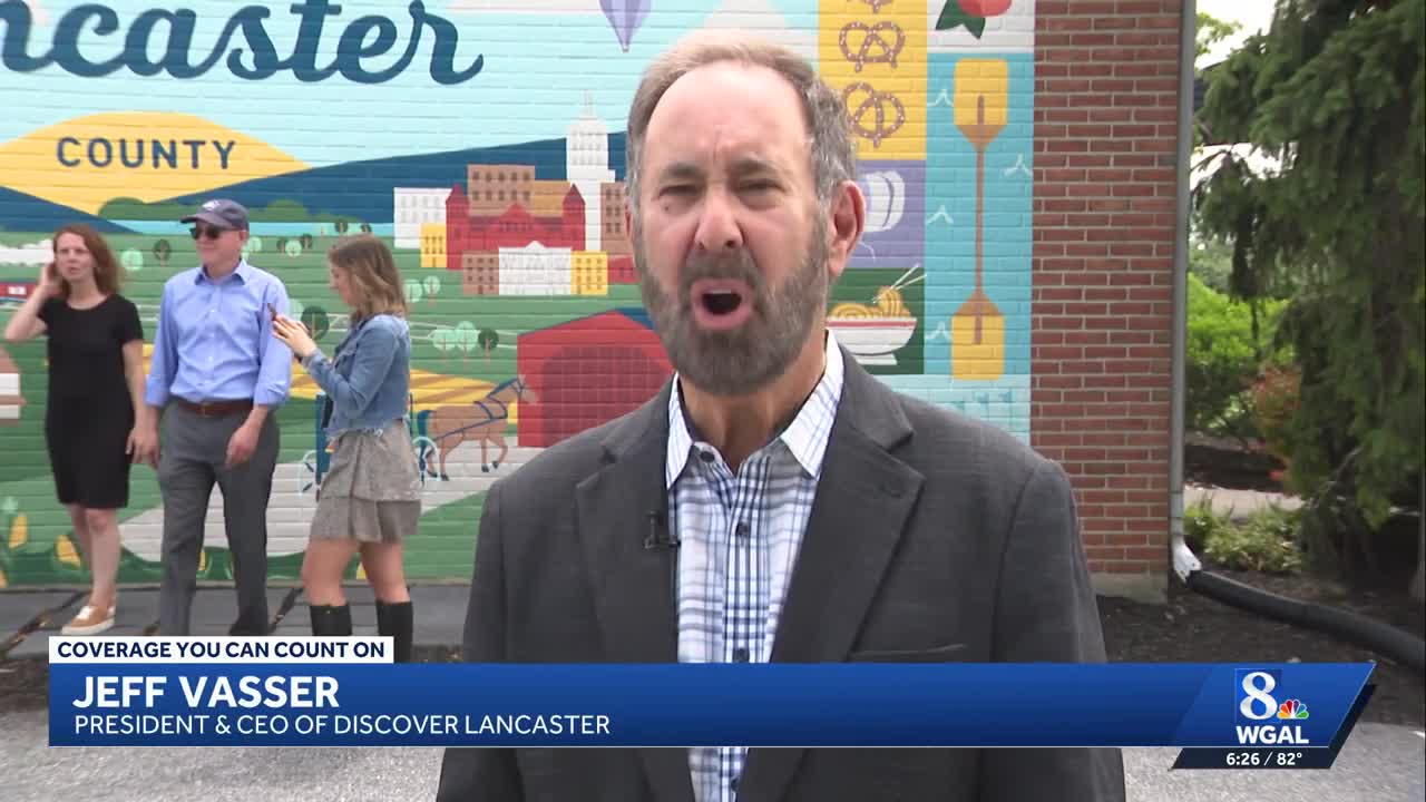 Lancaster unveils mural at visitors center on Greenfield Road