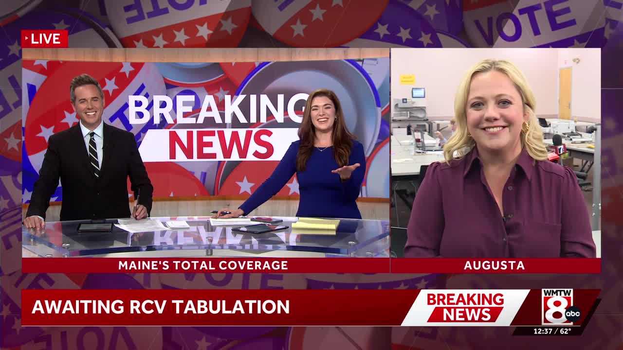 Campaign staffers sing 'Happy Birthday' to Maine reporter as they await ...