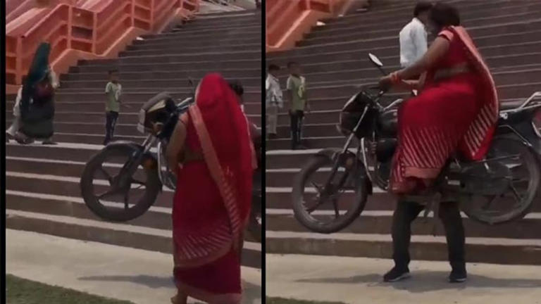 Watch: Pratapgarh couple's dangerous bike stunt ends with police action ...