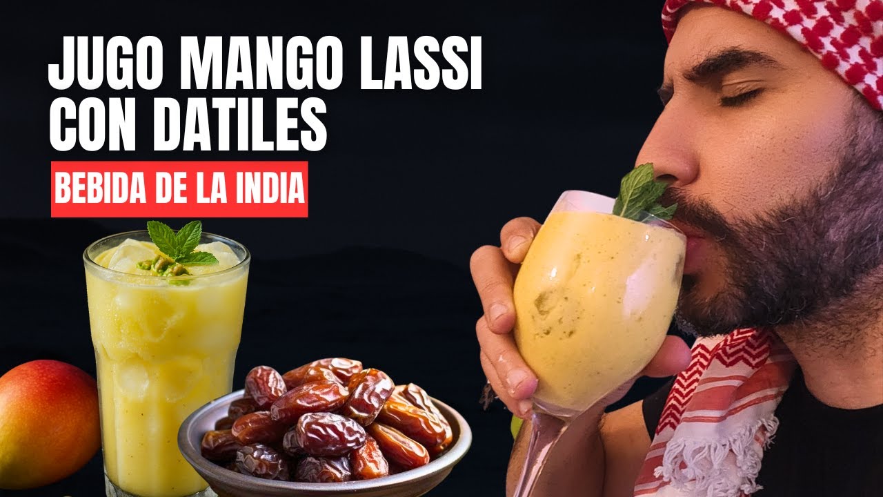Mango lassi con dátiles bebida refrescante