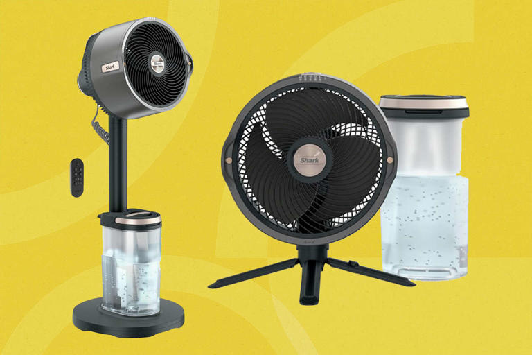 This Shark fan converts from a floor fan to a tabletop model and it's ...