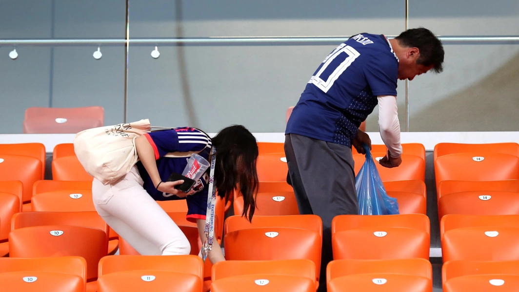 Viral meme sparks debate over Japan fans’ clean-up culture