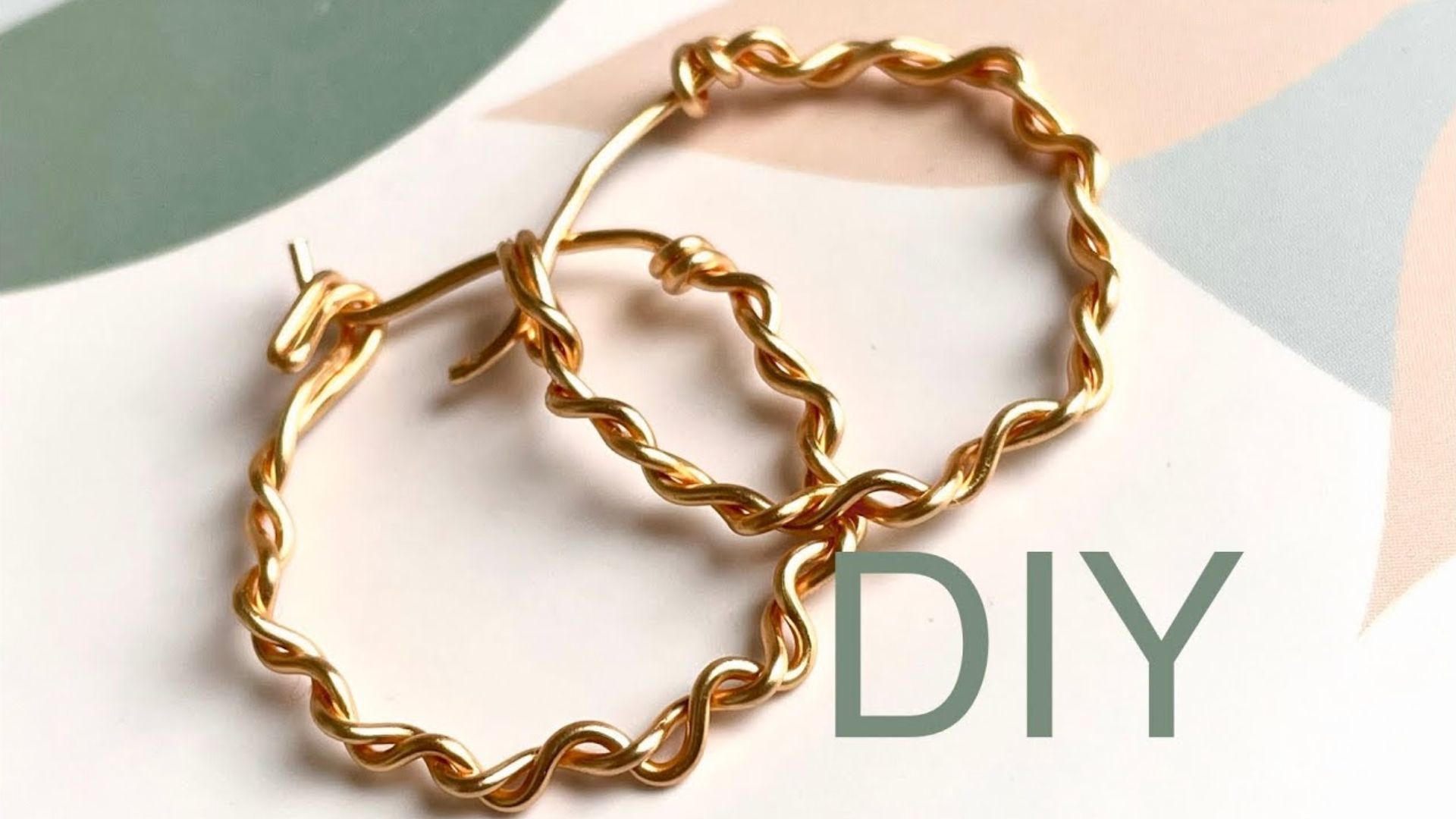 DIY gold hoop earrings that look luxurious
