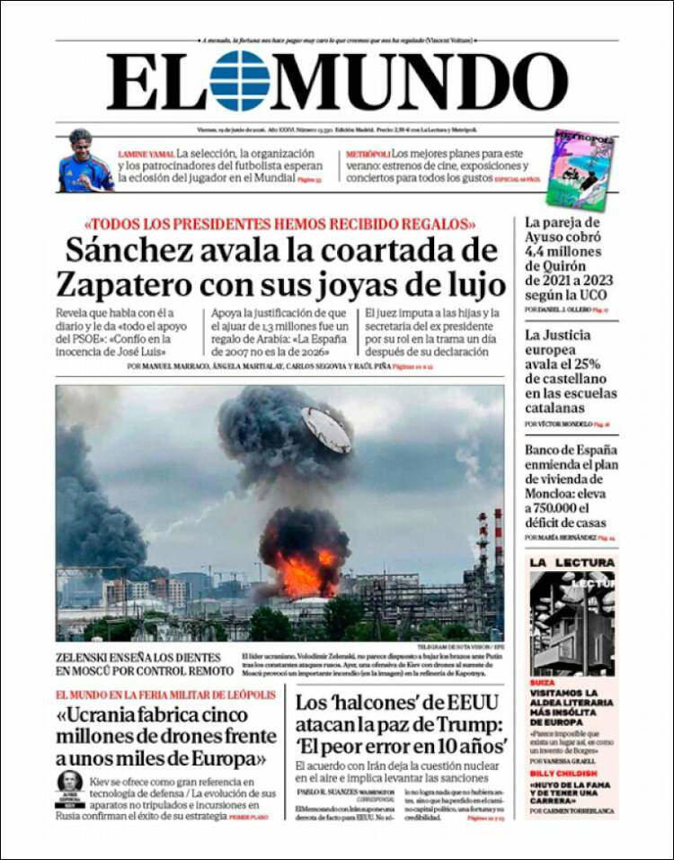 Doble bofetada al catalán en las portadas