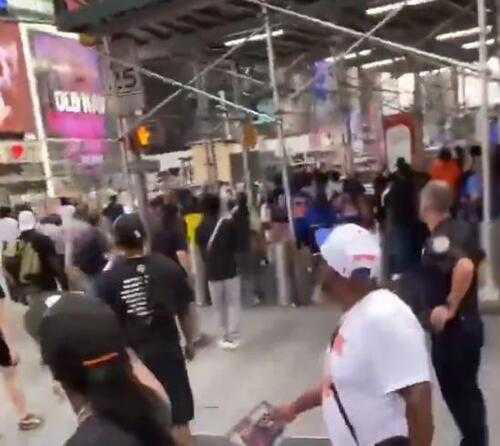 Terrifying scenes in New York's Times Square as gunshots send tourists ...