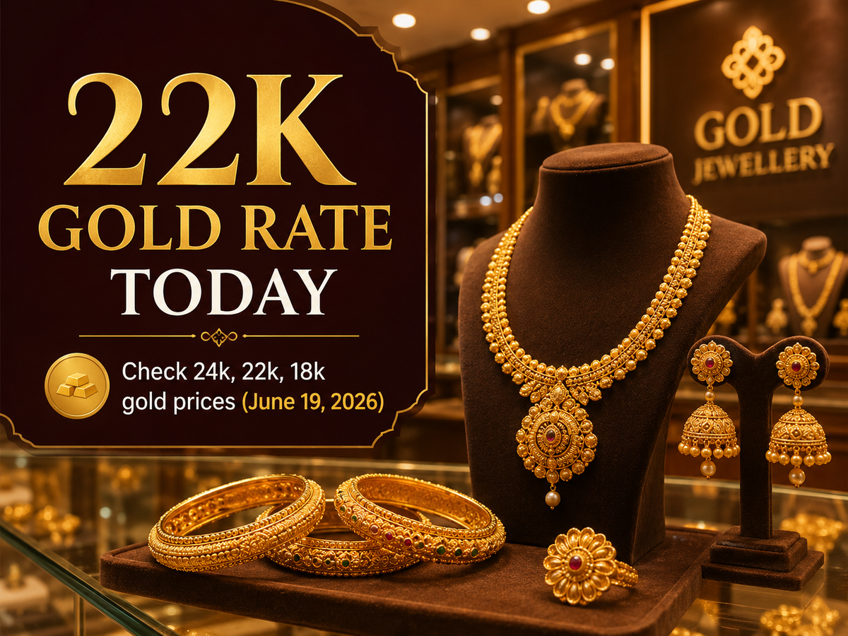 22k gold rate today: Check 24k, 22k, 18k gold prices (June 19, 2026) at ...
