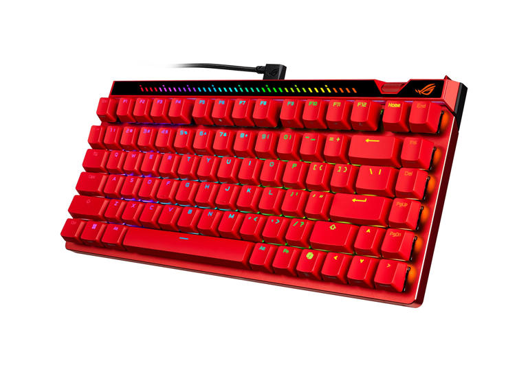 ROG Falchion Ace 75 HEに新色Lava Red 0.01mm調整＆8000Hz対応のゲーミングキーボード
