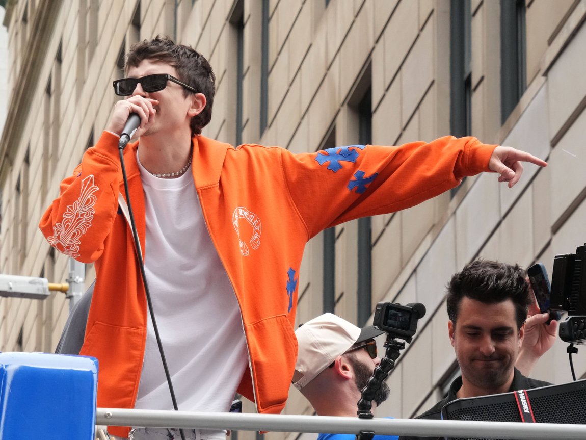 Timothée Chalamet at Knicks parade: Stars celebrate NBA triumph