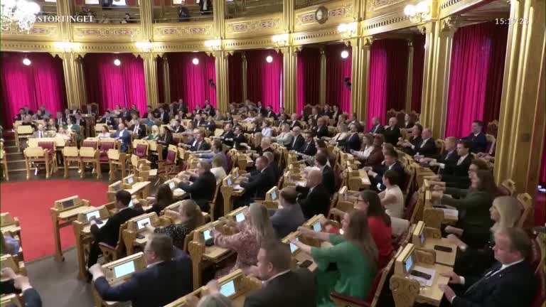 Wikinger-Rudern im Parlament: Norwegens Abgeordnete feuern Nationalelf an