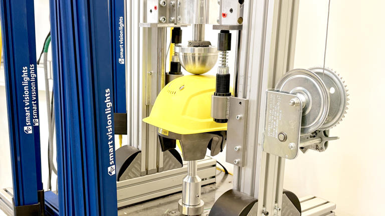 Behind the scenes at the MIPS helmet test lab