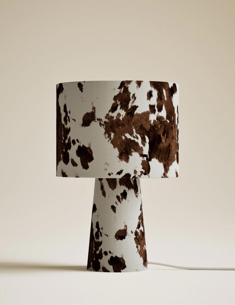 M&S’s £30 cow print lamp adds designer style for a fraction of the price