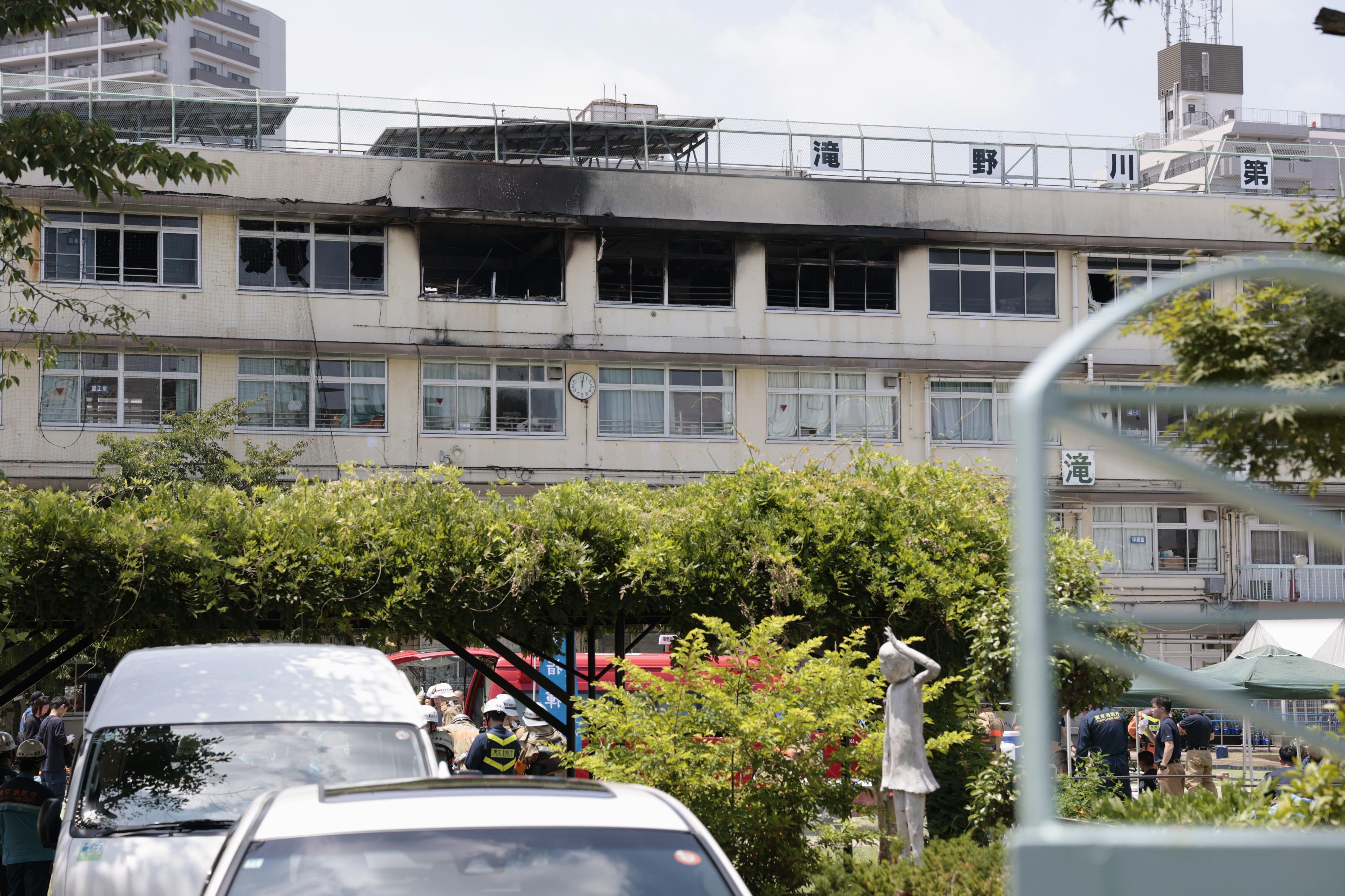 Fire breaks out at Tokyo elementary school, 10 injured