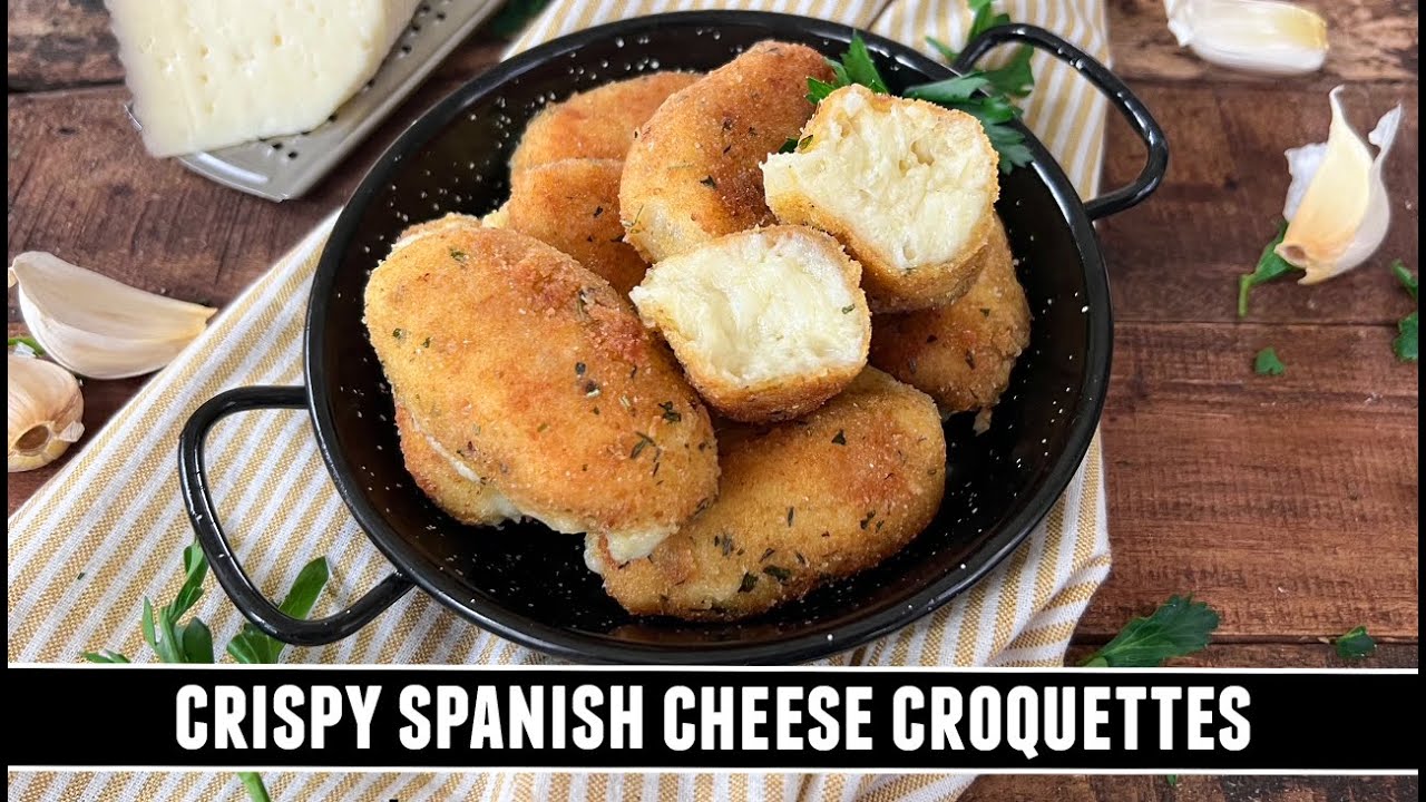 Crispy Spanish cheese croquettes: Creamy inside, golden crunch outside