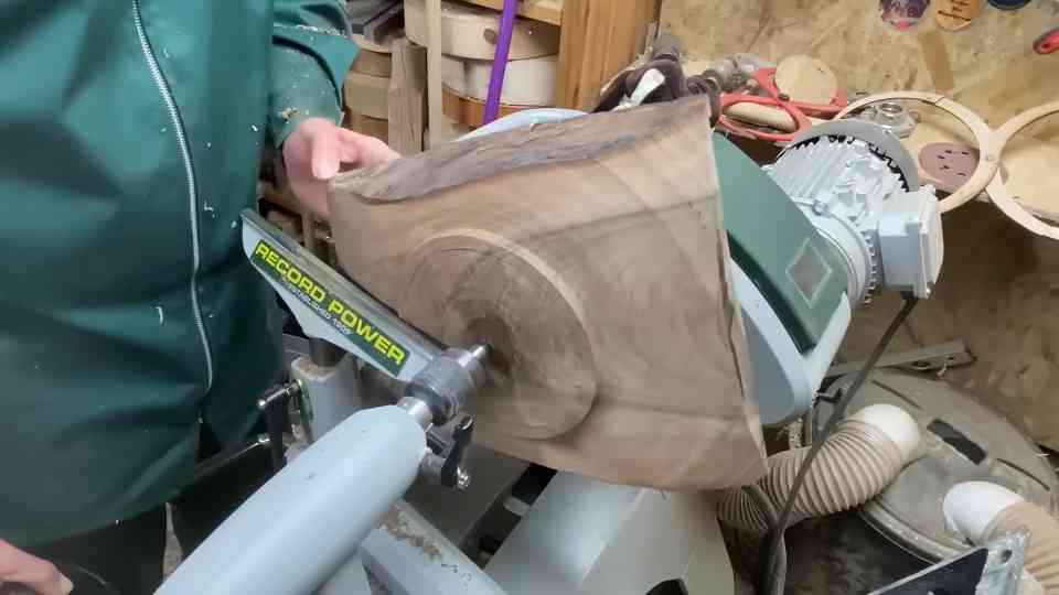 Walnut wood gets a surprising new shape on the lathe