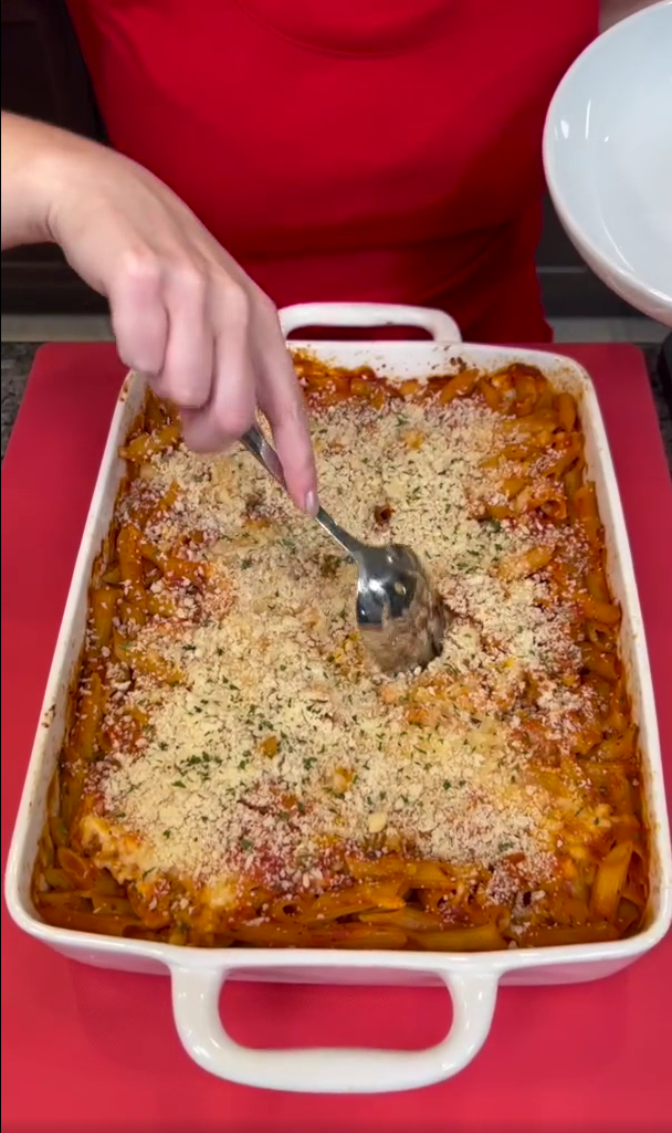 This easy chicken parm pasta bake is the ultimate weeknight winner