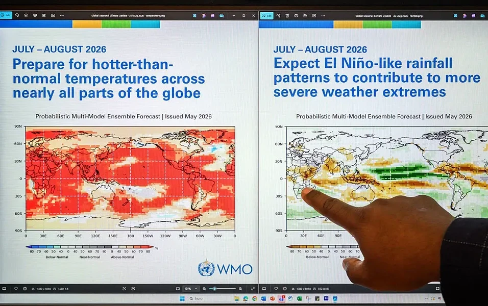 Cold front ends warm spell as El Niño strengthens