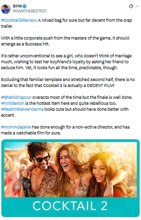 Cocktail 2 X review: Cheers for Kriti Sanon, side-eye for Rashmika ...