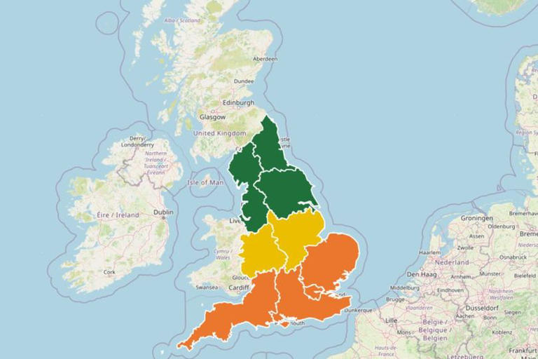 Full list of nine UK areas hit with red 'very high' alert as Met Office ...