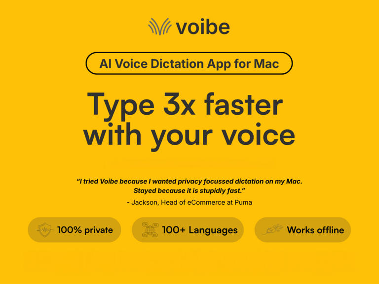 Stop typing, start talking—Voibe Offline Voice Dictation is faster & on ...