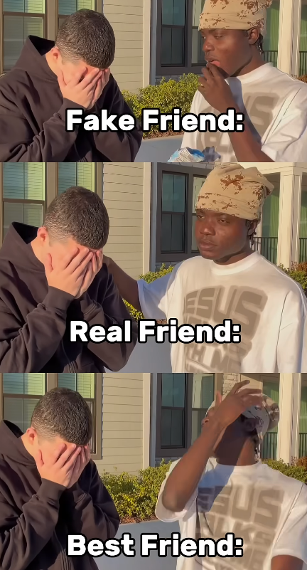 Fake friend vs real friend vs best friend