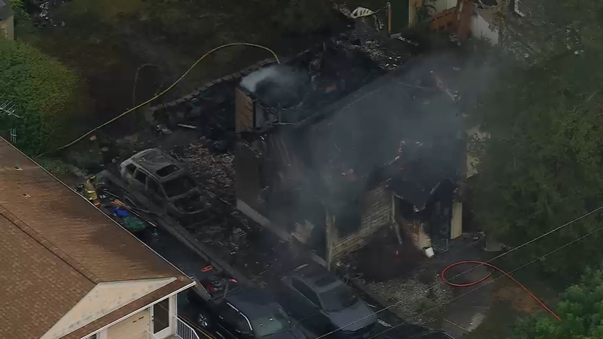Home destroyed during fire in South Bound Brook, 1 resident hurt, 1 missing