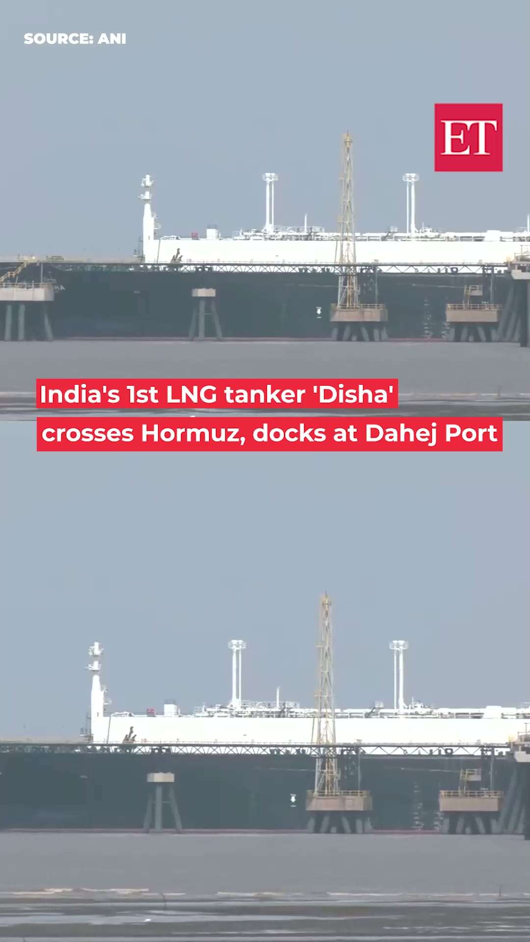 India's LNG tanker 'Disha' crosses Strait of Hormuz, safely reaches ...
