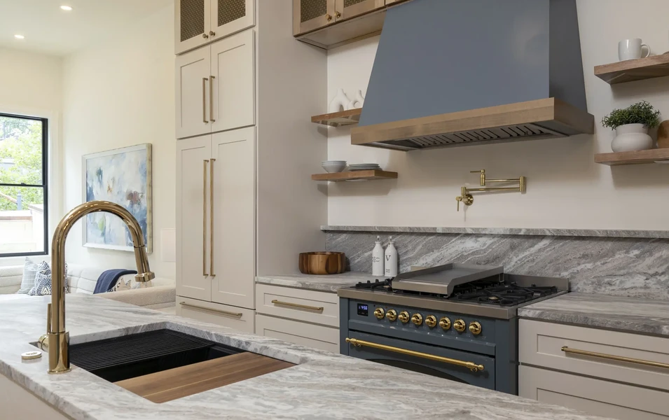 Designers embrace bold, richly veined marble for 2026 kitchens