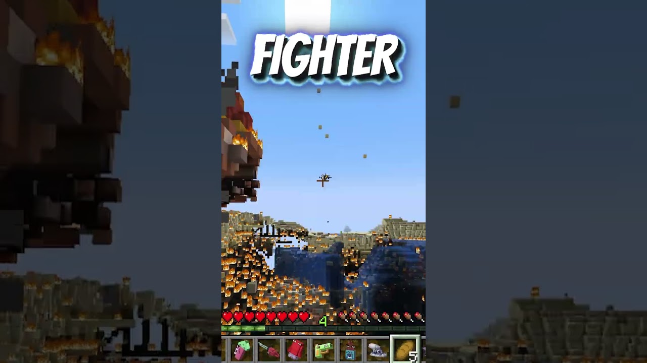 Building and piloting a powerful functional fighter jet in Minecraft