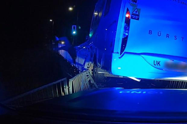 Shocking video shows man somersaulting from bridge after stealing motorhome