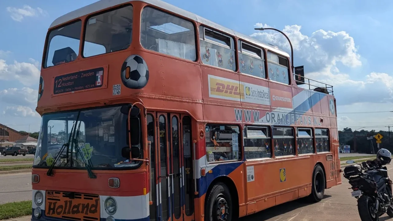 Netherlands fans bring their own 'silly' Oranje bus from Europe to ...