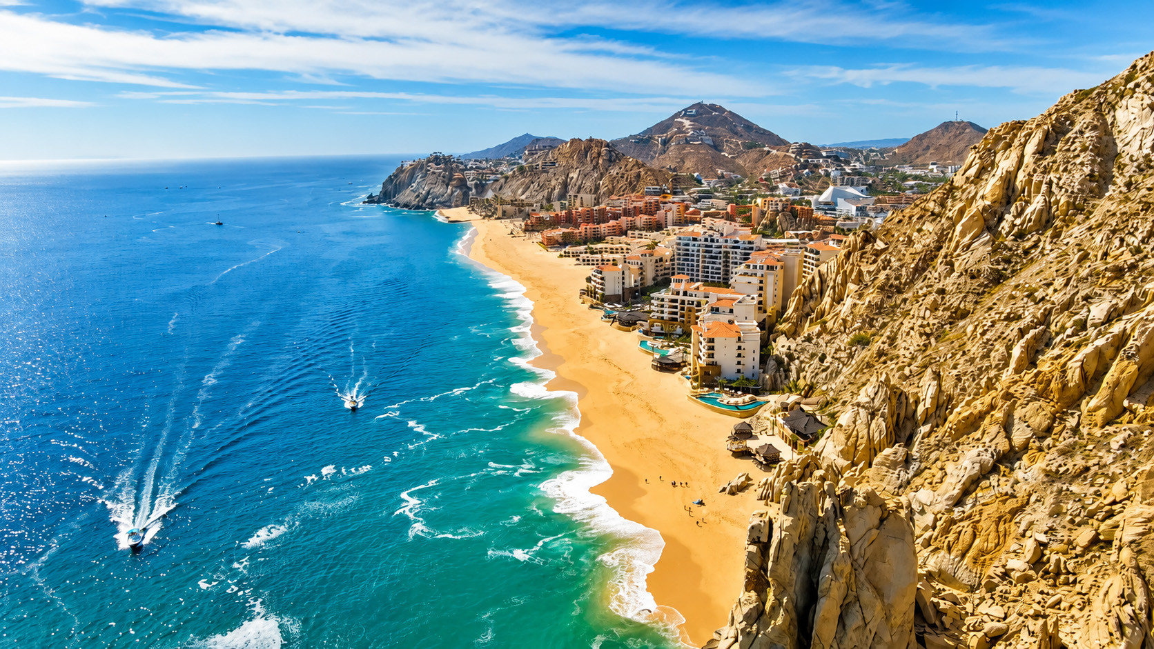 Cabo San Lucas coastline where El Arco rises from the sea