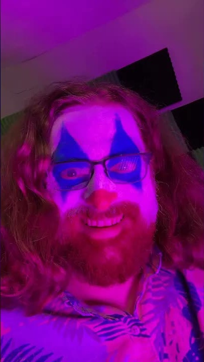 Joker-inspired clown makeup transformation