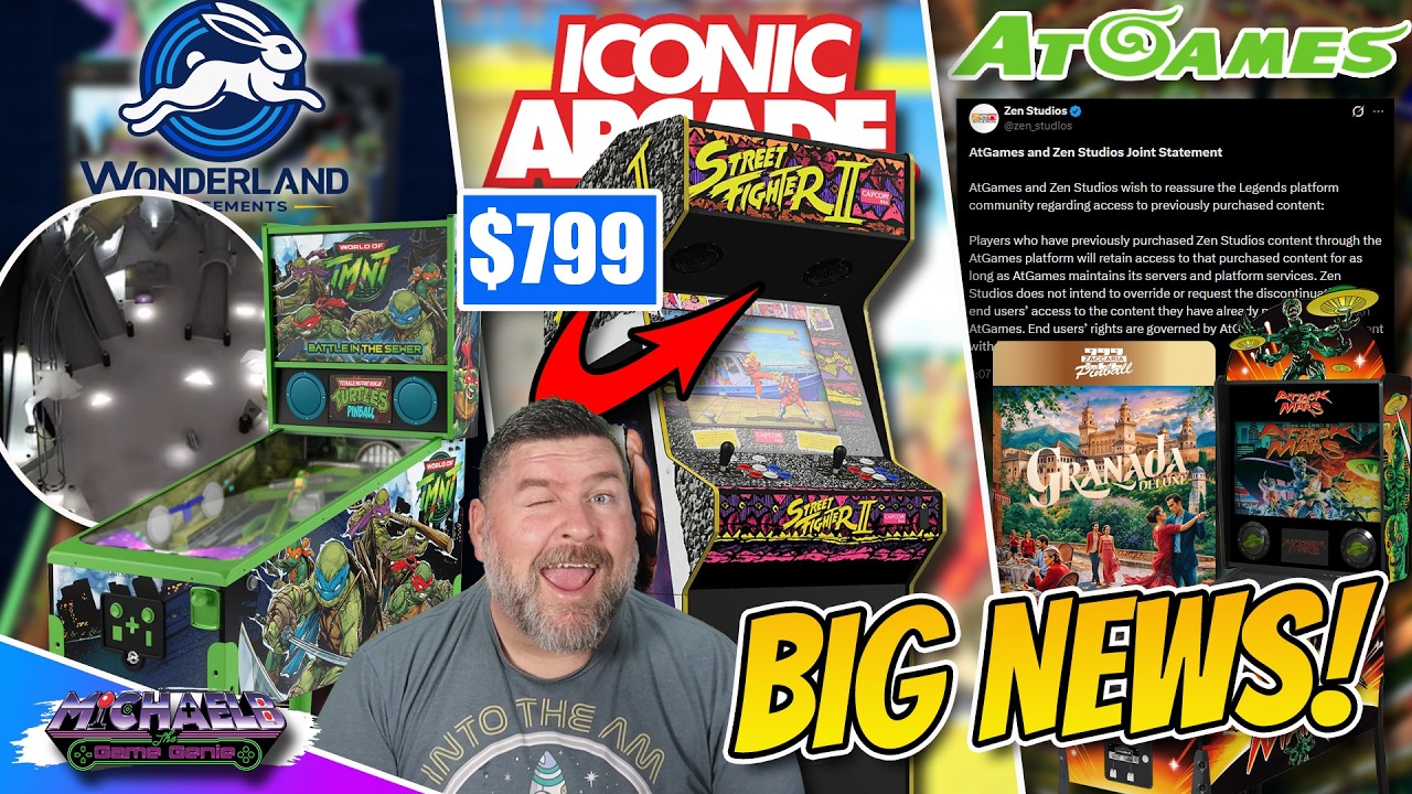 Iconic arcade price drop, Wonderland TMNT pinball gameplay and AtGames ...