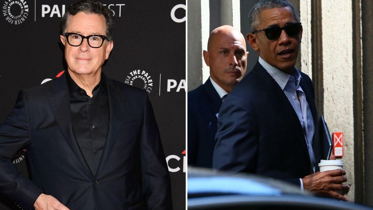 Stephen Colbert brings back Barack Obama's 'controversial' tan suit at ...