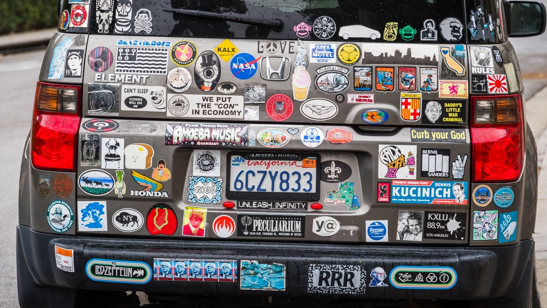 6 memorable vintage and modern bumper stickers