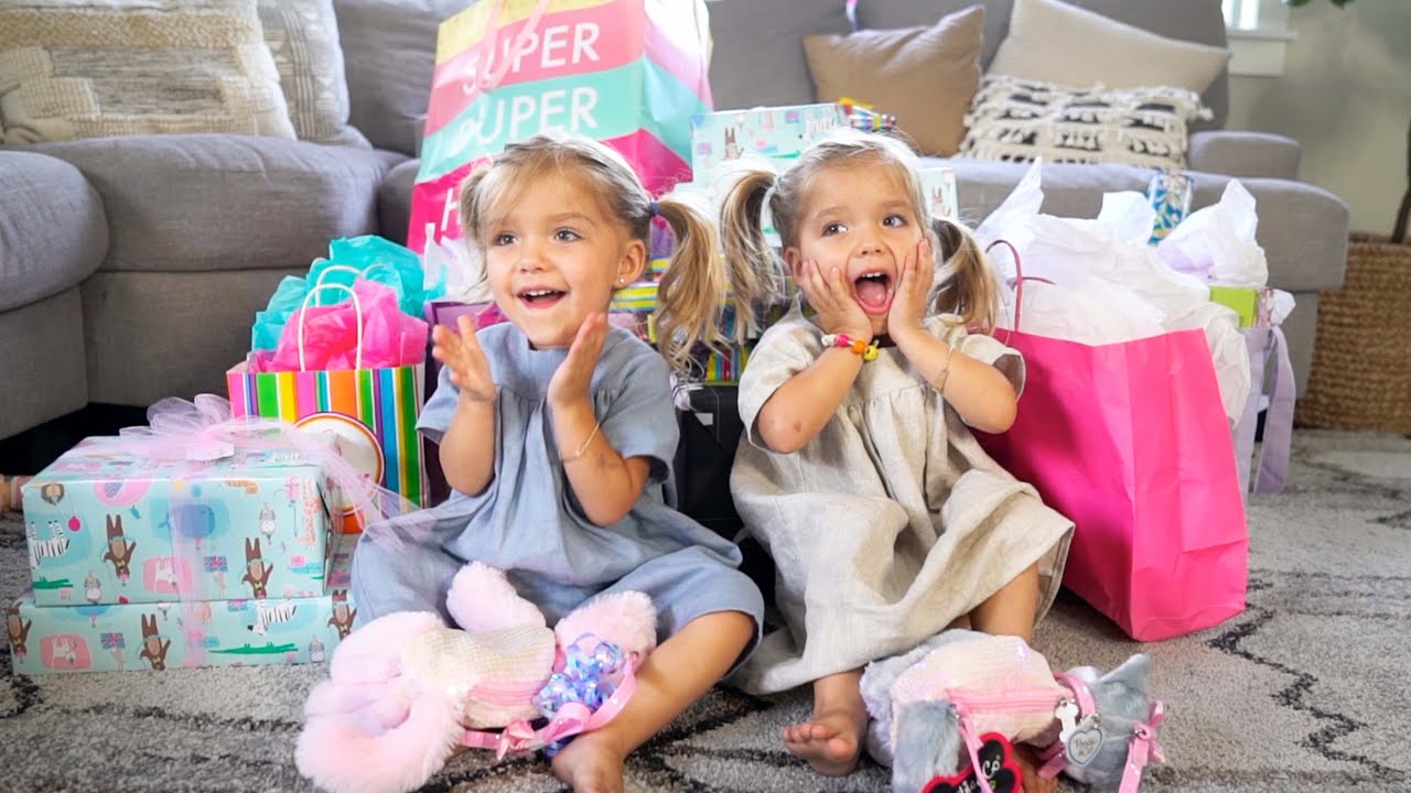 Adorable twins uncover a hidden surprise while opening birthday gifts